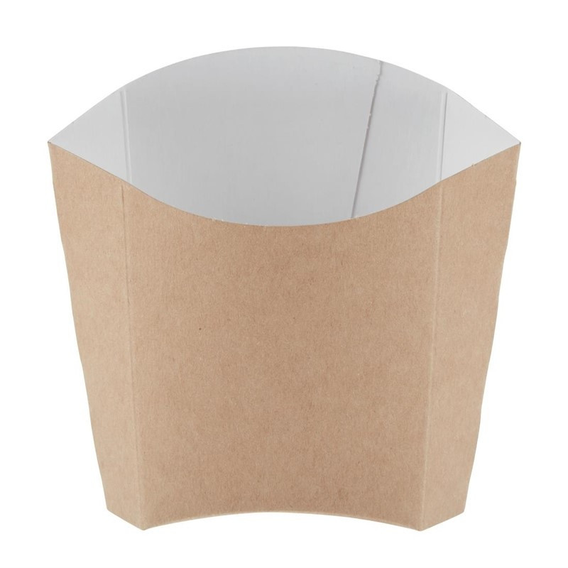 Große kompostierbare Pommes-Frites-Schachteln aus Kraftpapier - Packung ...